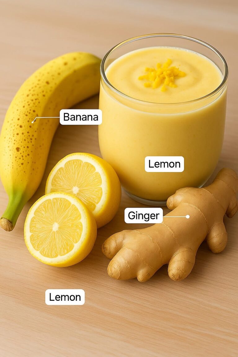 Banana Lemon Ginger Smoothie - mykitchensrecipes
